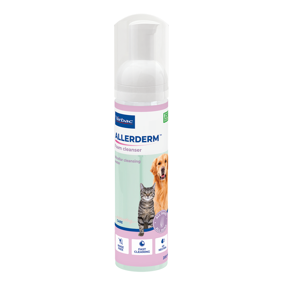 Skumschampo Virbac Allerderm Foam 200 ml | Vetapotek