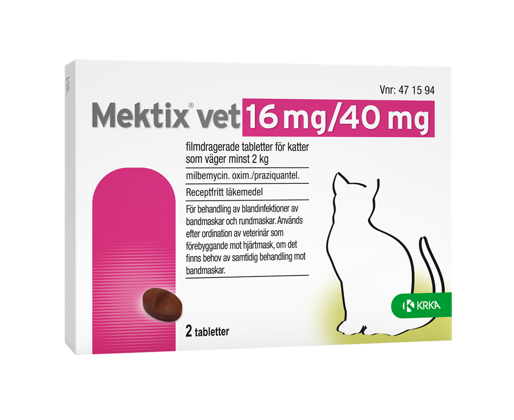 Mektix vet 16 mg/40 mg 2 st filmdragerade tabletter för ka... | Vetapotek