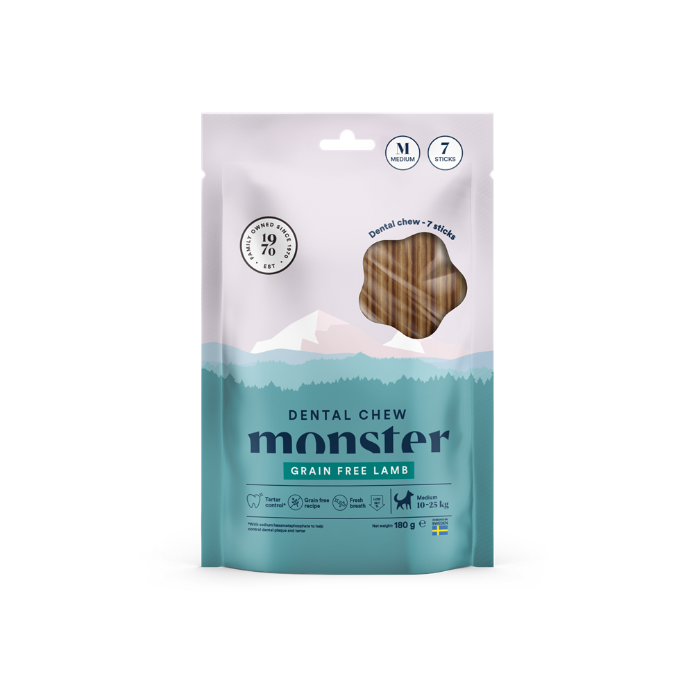 Monster Dog Dental Chew Lamb M 7 st 180 g | Vetapotek