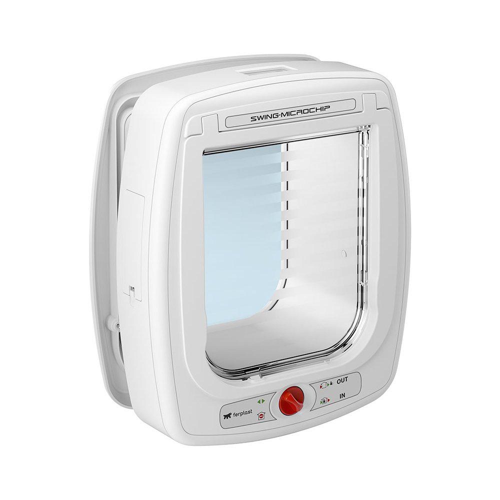 Kattdörr Ferplast Swing Microchip Vit L | Vetapotek