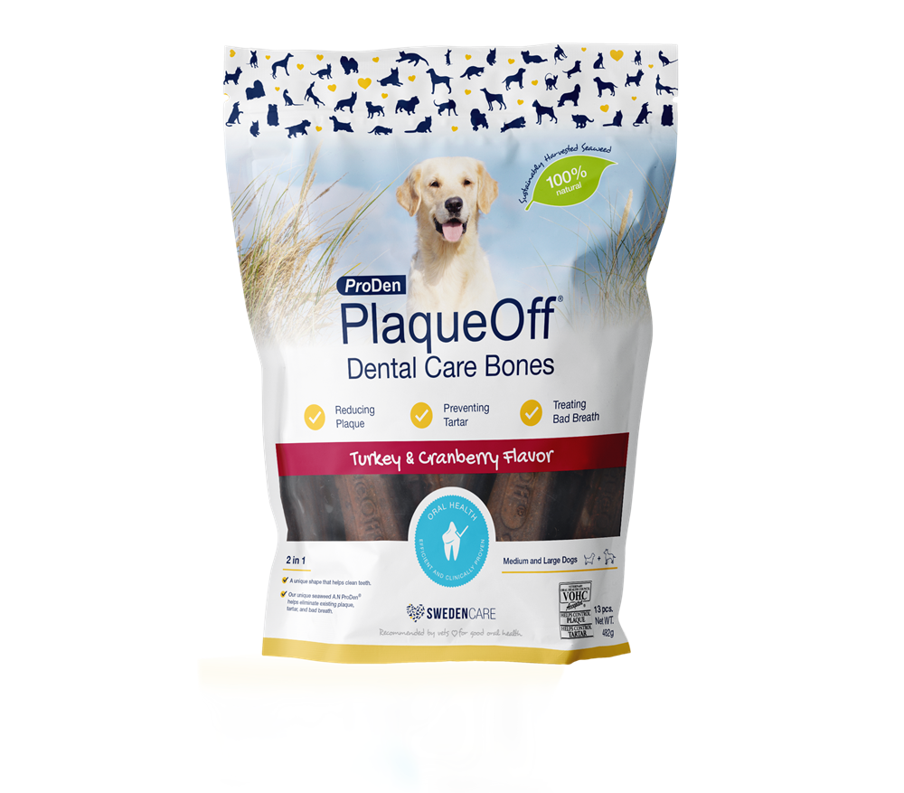 Hundben ProDen PlaqueOff Dental Care Bones Turkey & Cranbe... | Vetapotek